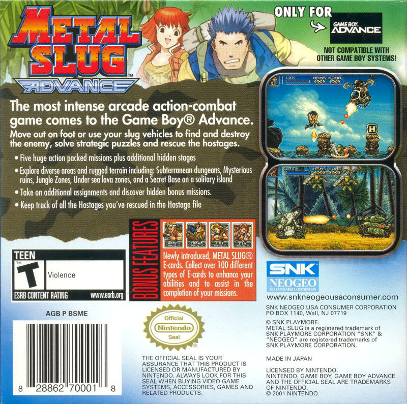 Metal Slug Advance Images - LaunchBox Games Database