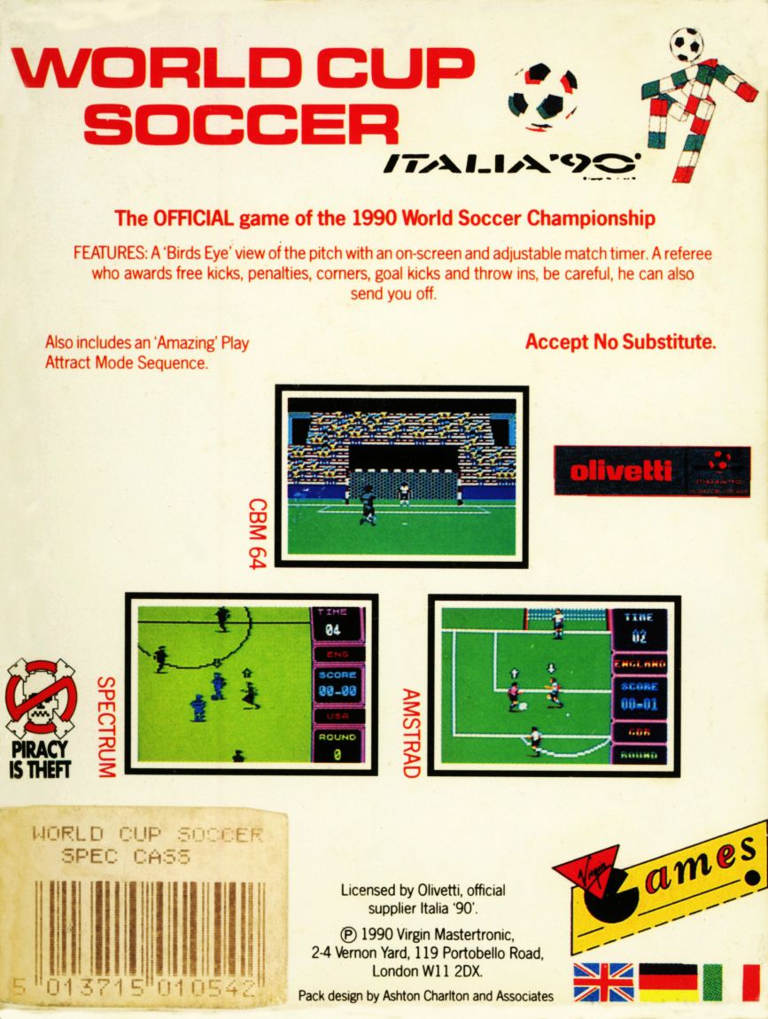 World Cup Soccer Italia '90 Images - LaunchBox Games Database