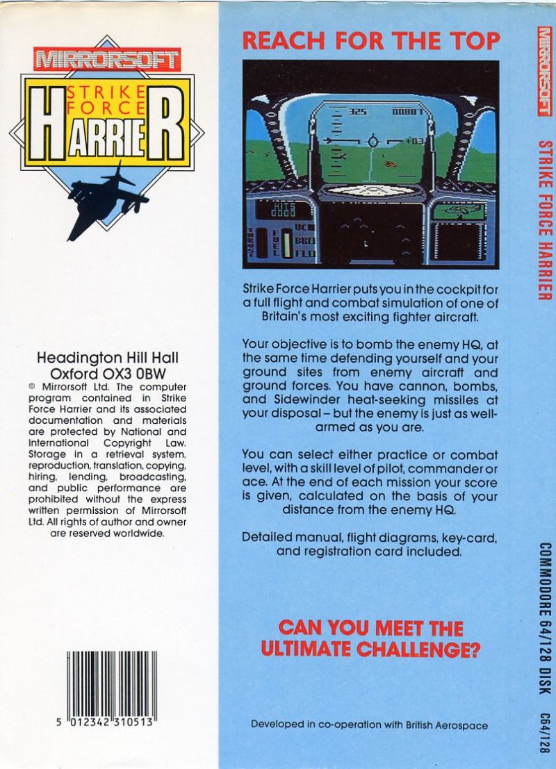Strike Force Harrier Images - LaunchBox Games Database