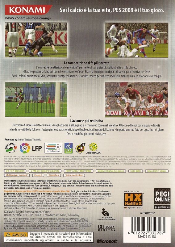 PES 2008: Pro Evolution Soccer Images - LaunchBox Games Database