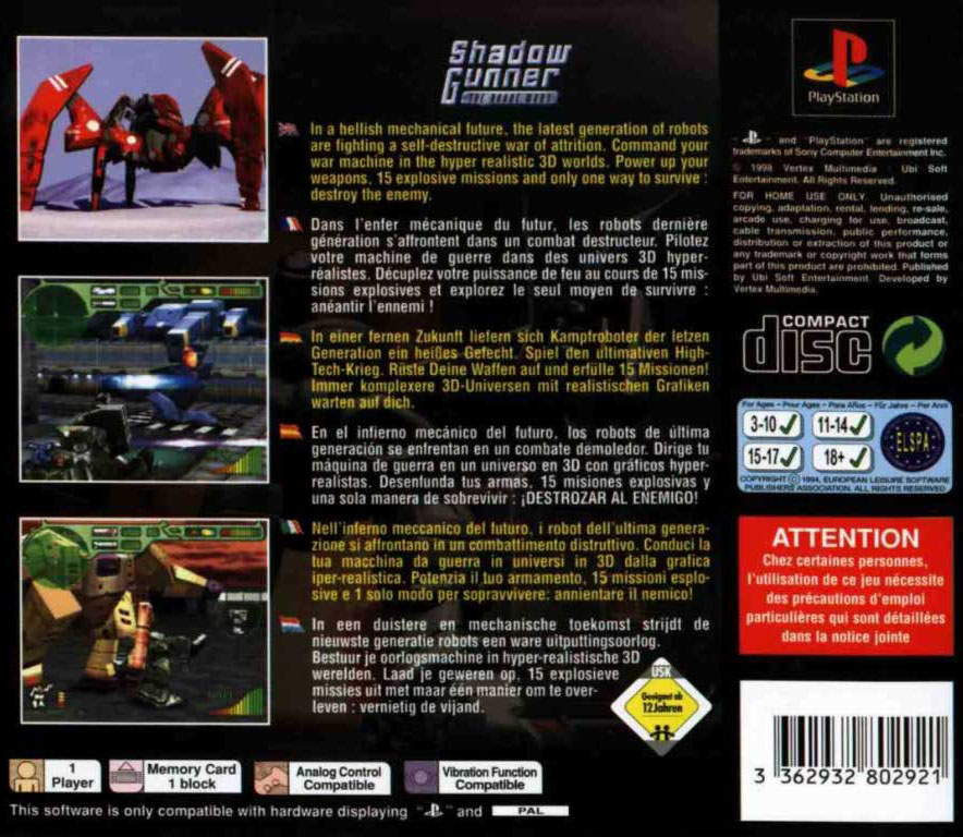 Shadow Gunner: The Robot Wars Images - LaunchBox Games Database Shadow Gunner: The Robot Wars Images - LaunchBox Games Database