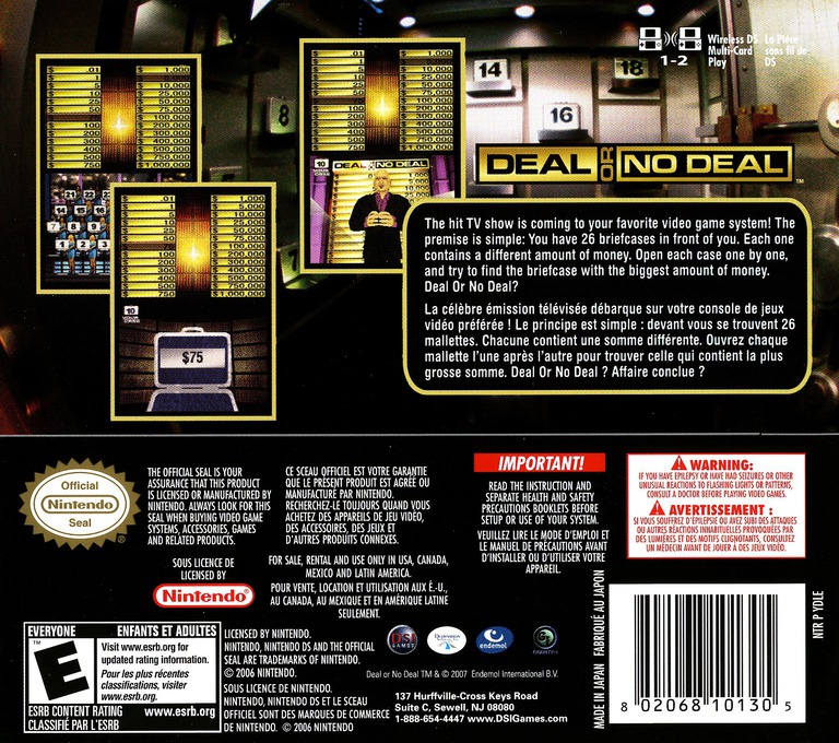 Deal or No Deal Images - LaunchBox Games Database