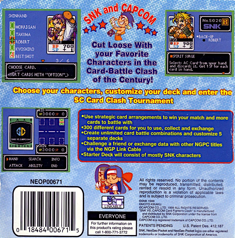 SNK vs. Capcom: Card Fighters' Clash: SNK Cardfighter's Version Images ...
