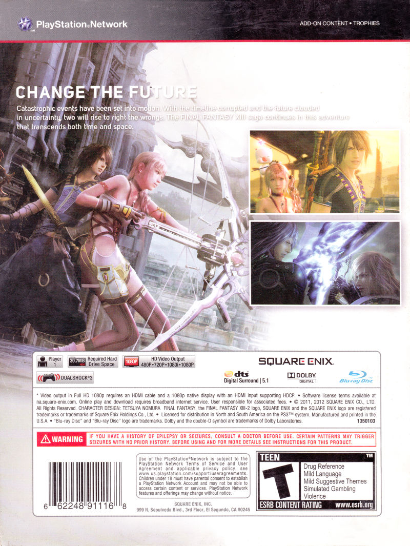Final Fantasy XIII-2: Collector's Edition Images - LaunchBox Games Database