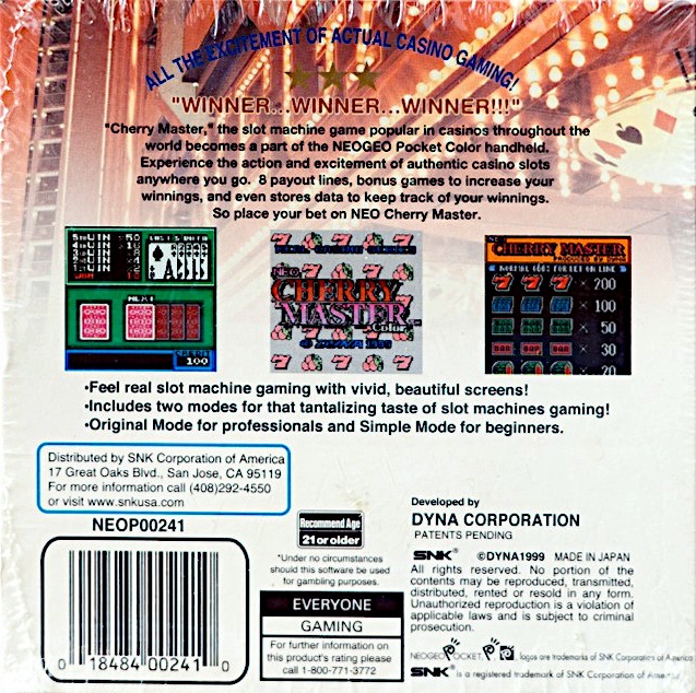 Neo Cherry Master Color Images - LaunchBox Games Database