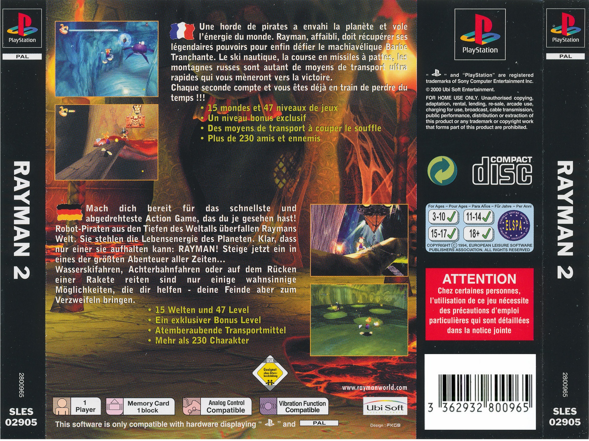 Rayman 2: The Great Escape Images - LaunchBox Games Database