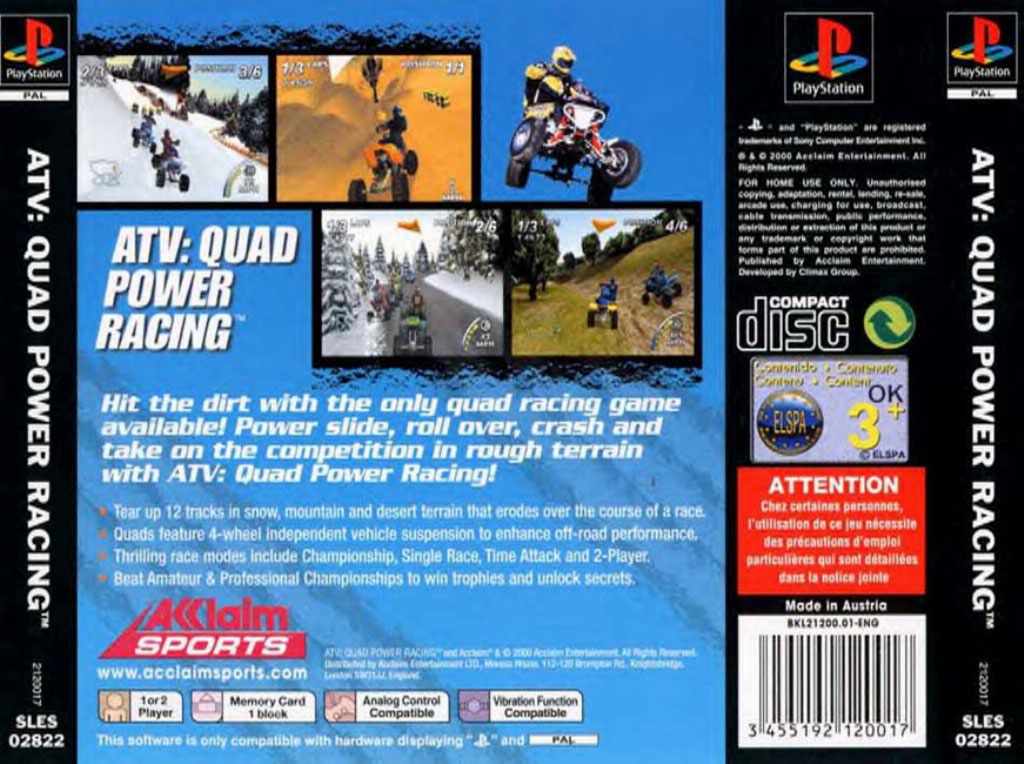 ATV: Quad Power Racing Images - LaunchBox Games Database