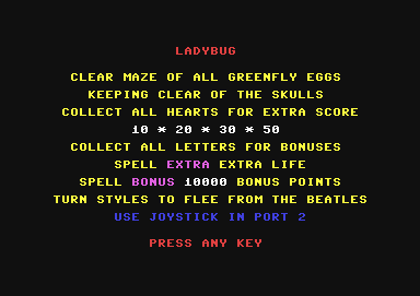 LadyBug (unknown) Images - LaunchBox Games Database