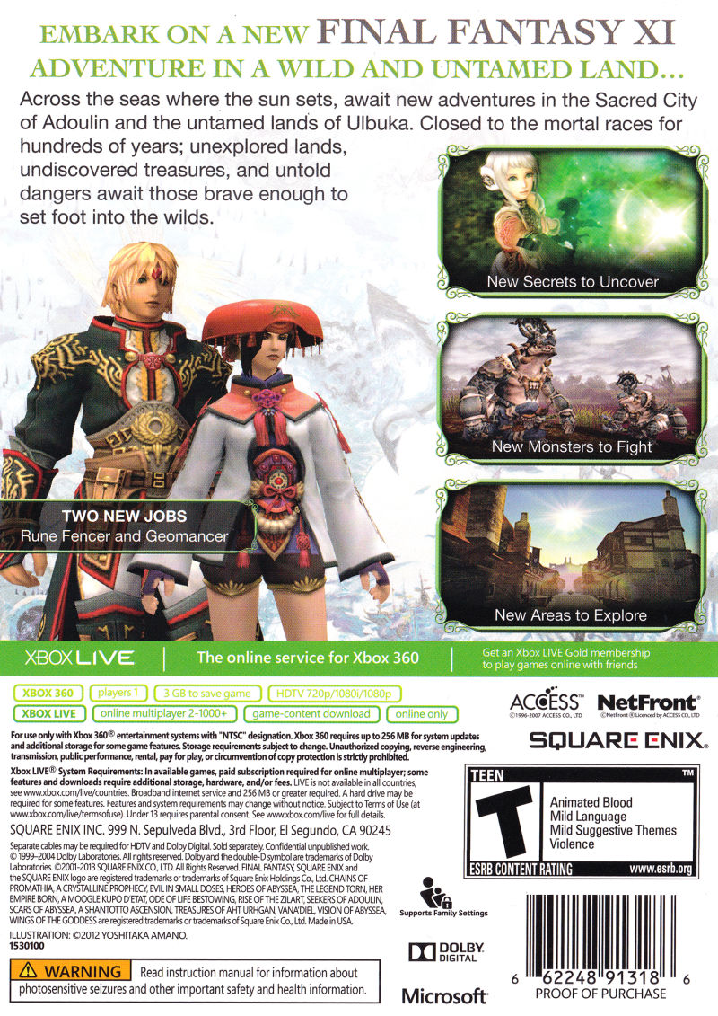 Final Fantasy XI Online: Seekers of Adoulin Images - LaunchBox Games Database