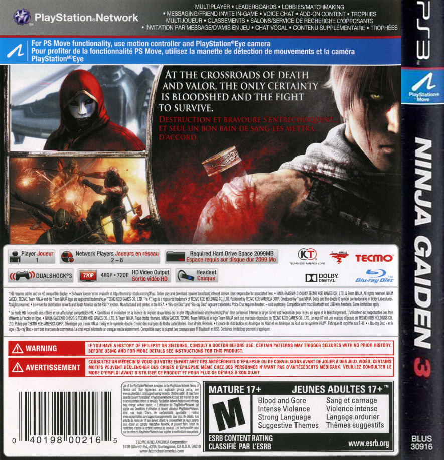 Ninja Gaiden 3 Images - LaunchBox Games Database