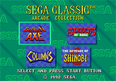 Sega Classics Arcade Collection (4-in-1) Images - LaunchBox Games Database