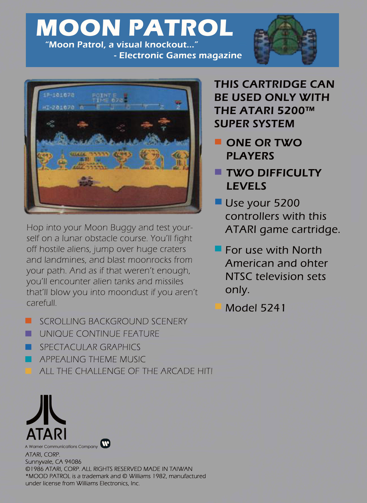 Moon Patrol Images - LaunchBox Games Database