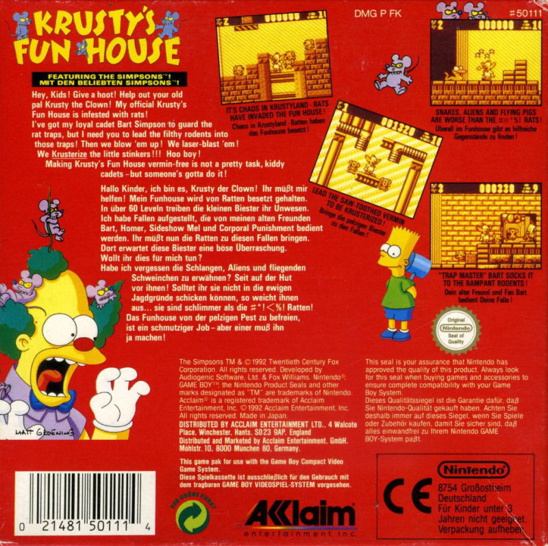 Krusty's Fun House Images - LaunchBox Games Database
