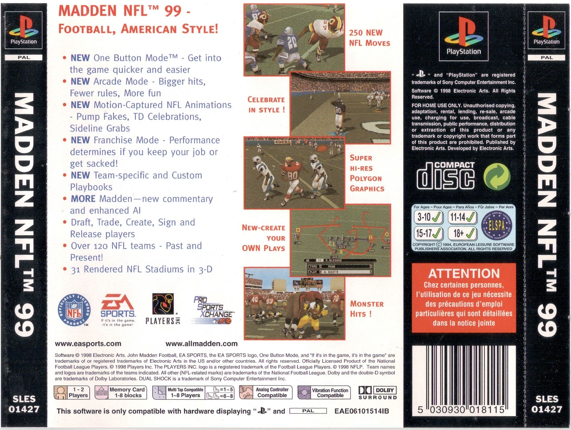 Madden NFL 99 Images - LaunchBox Games Database