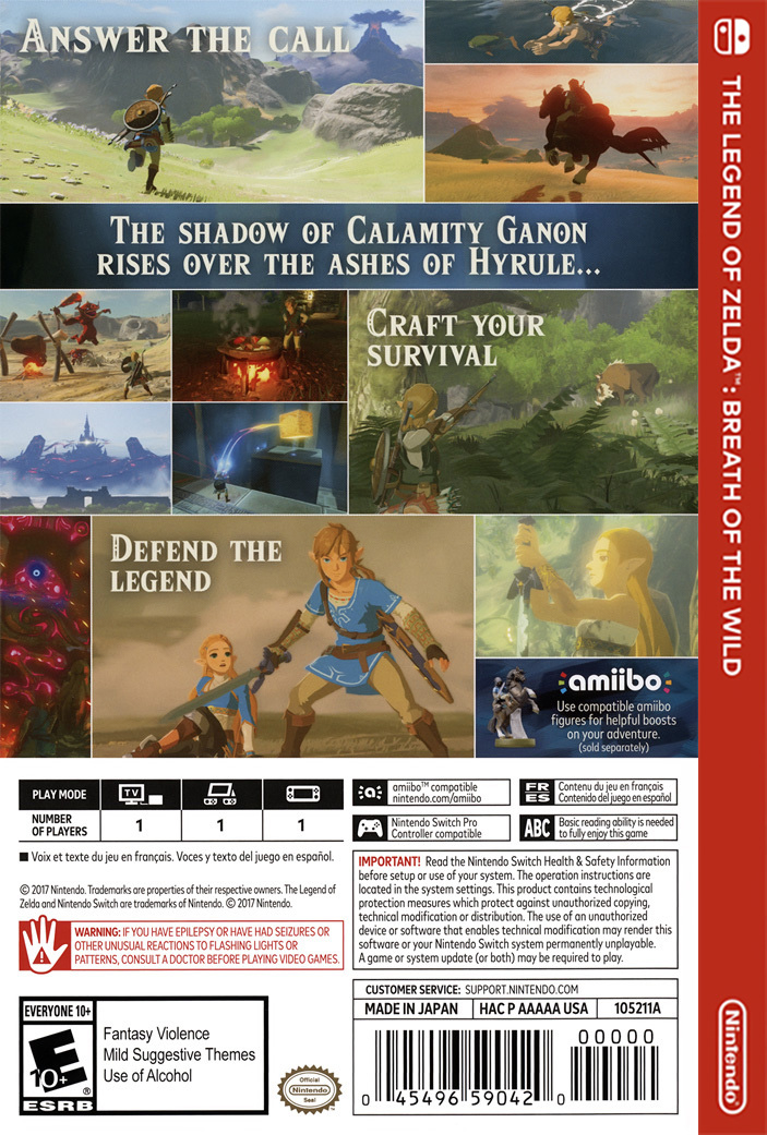 The Legend Of Zelda Breath Of The Wild Images Launchbox Games Database