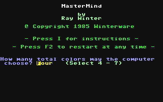 MasterMind (Winterware) Images - LaunchBox Games Database