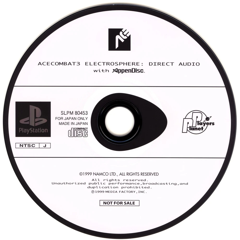 Ace Combat 3: Electrosphere: Direct Audio with AppenDisc Images ...