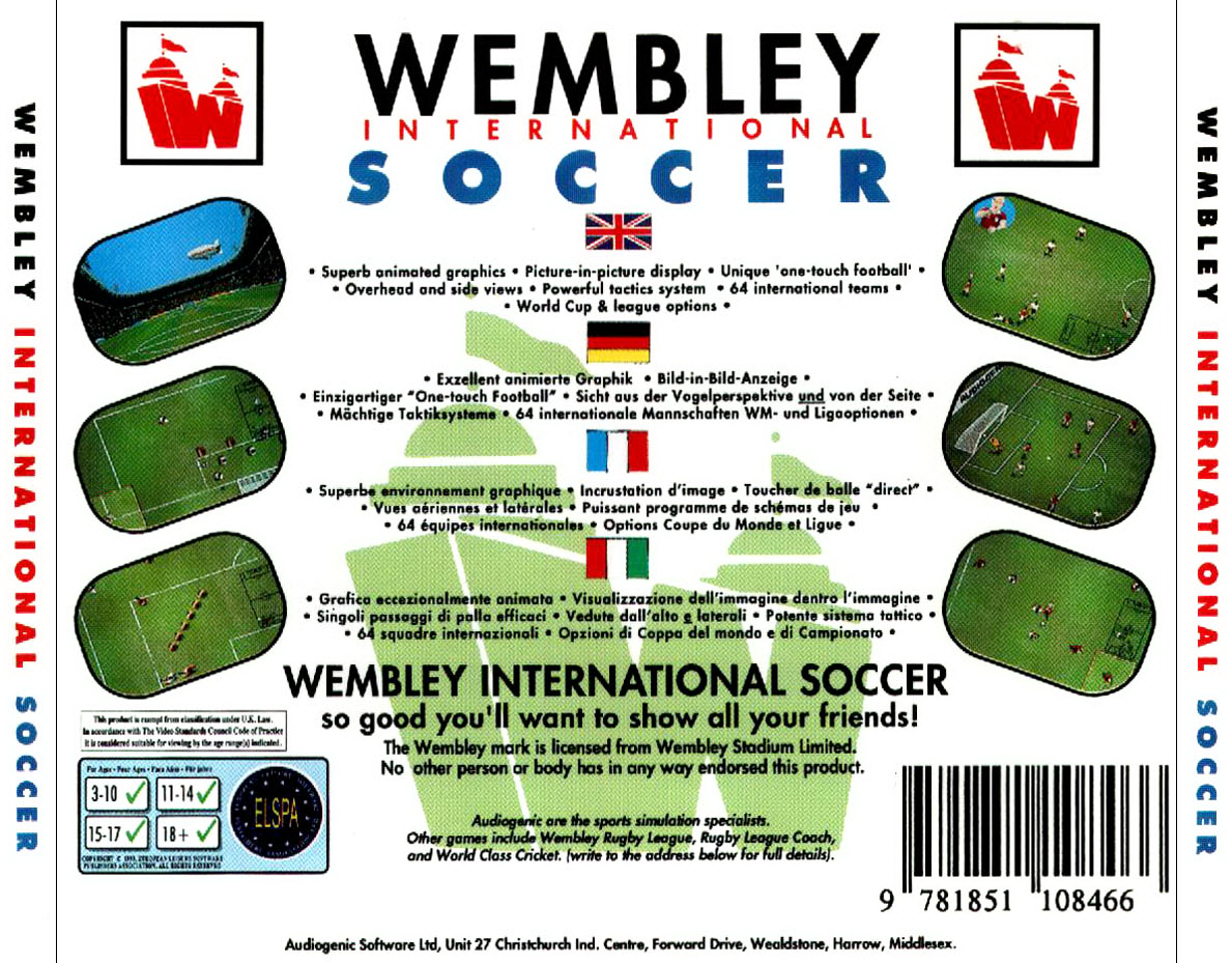 Wembley International Soccer Images - LaunchBox Games Database
