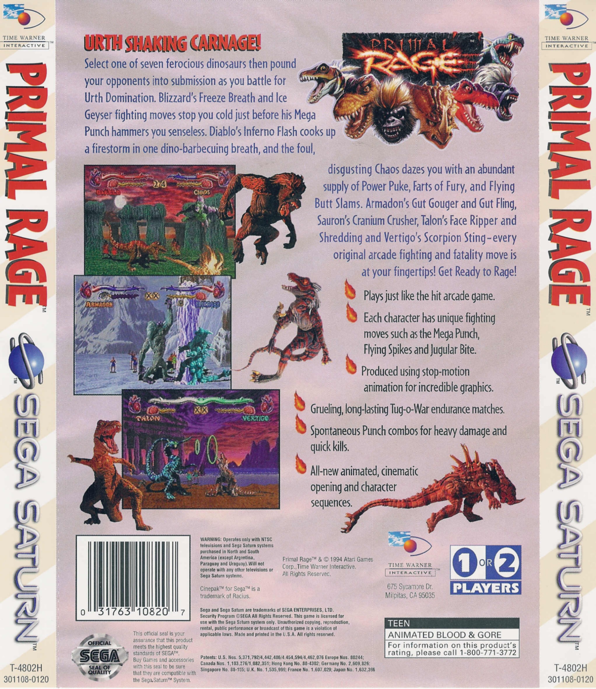 Primal Rage Images - LaunchBox Games Database