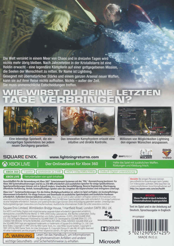 Lightning Returns: Final Fantasy XIII Images - LaunchBox Games Database