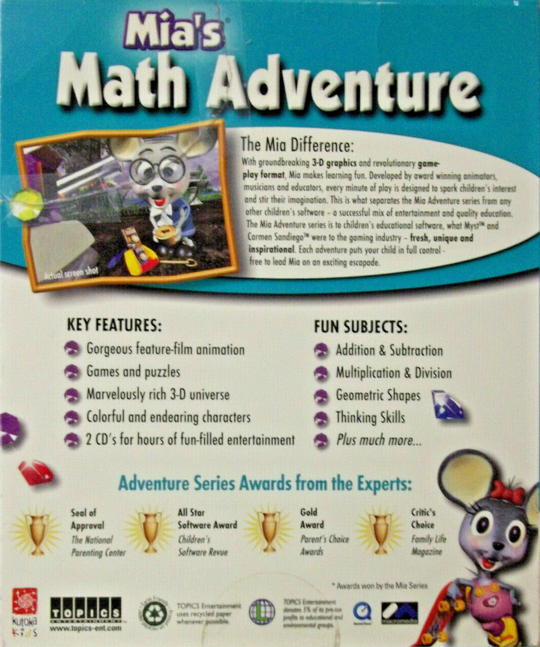 Mia's Math Adventure: Just in Time! Images - LaunchBox Games Database