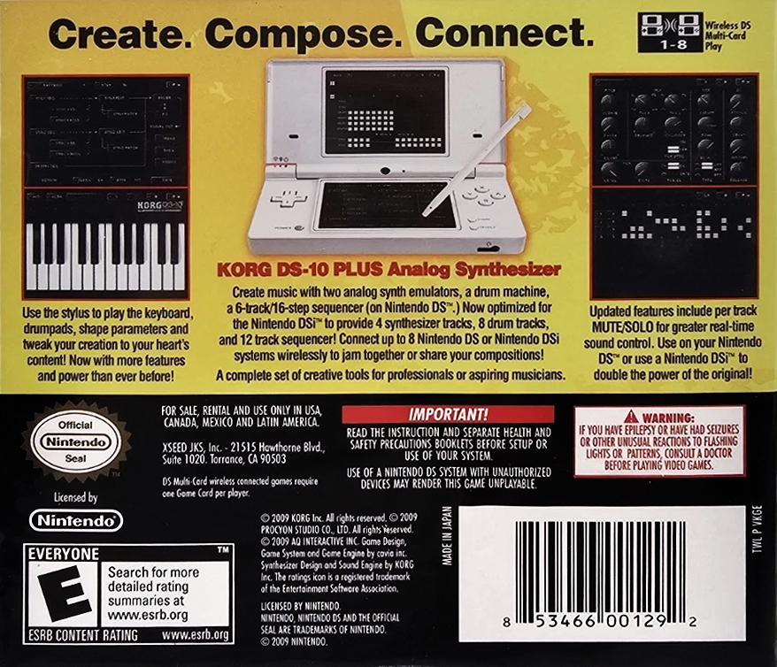 KORG DS-10 Synthesizer PLUS Images - LaunchBox Games Database